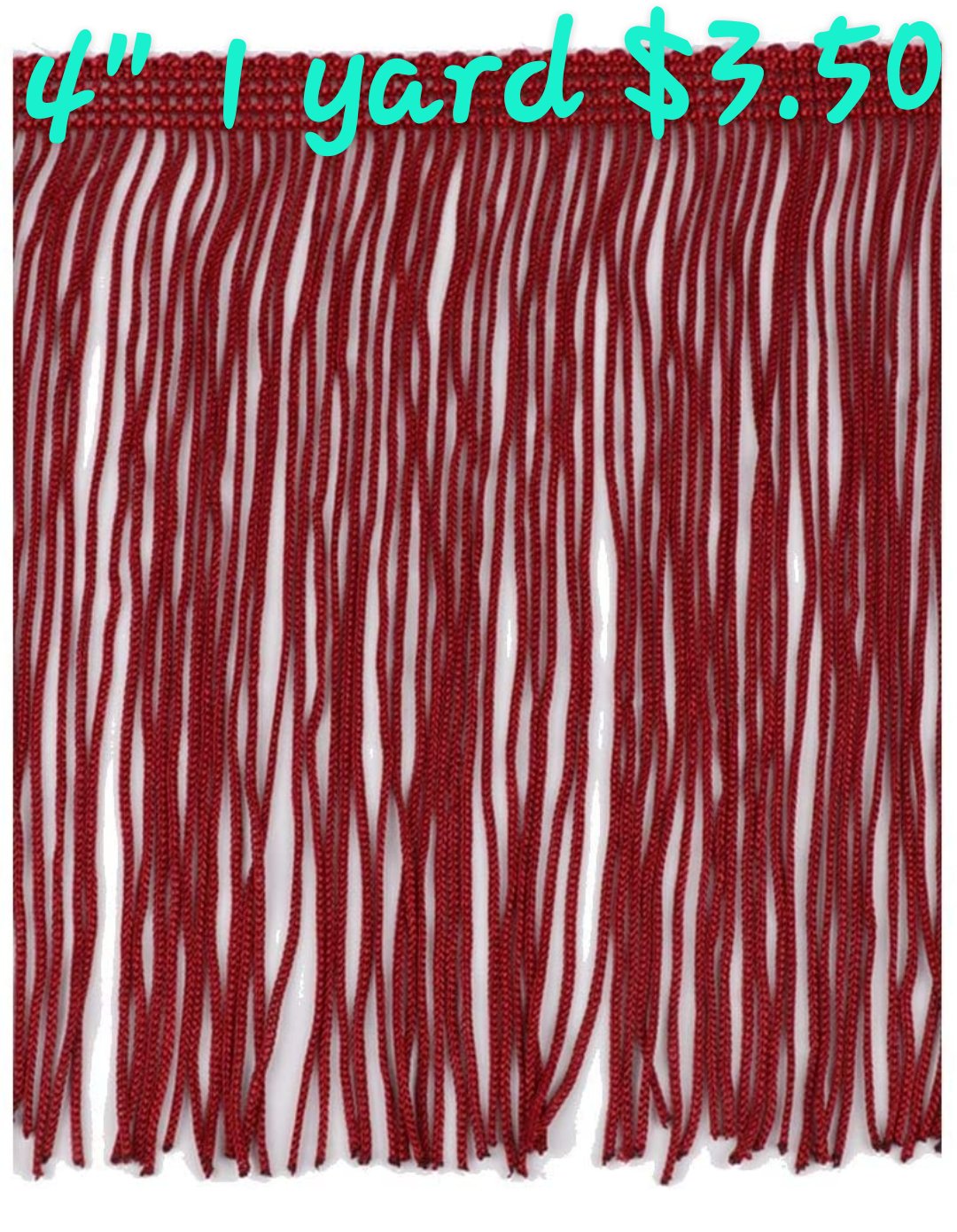 4" maroon fringe – WNBM Smelzgood